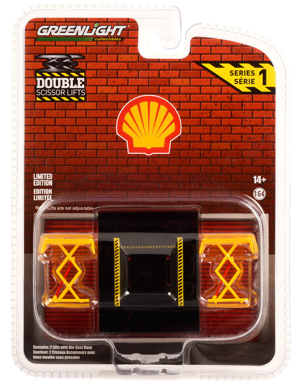 Shell Oil Scissor Lift 1:64 Diecast Automotive Double Scissor Lifts Se