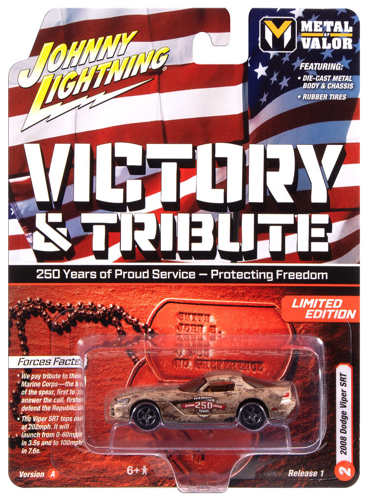 2008 Dodge Viper SRT Desert Camo Johnny Lightning Metal of Valor 1:64