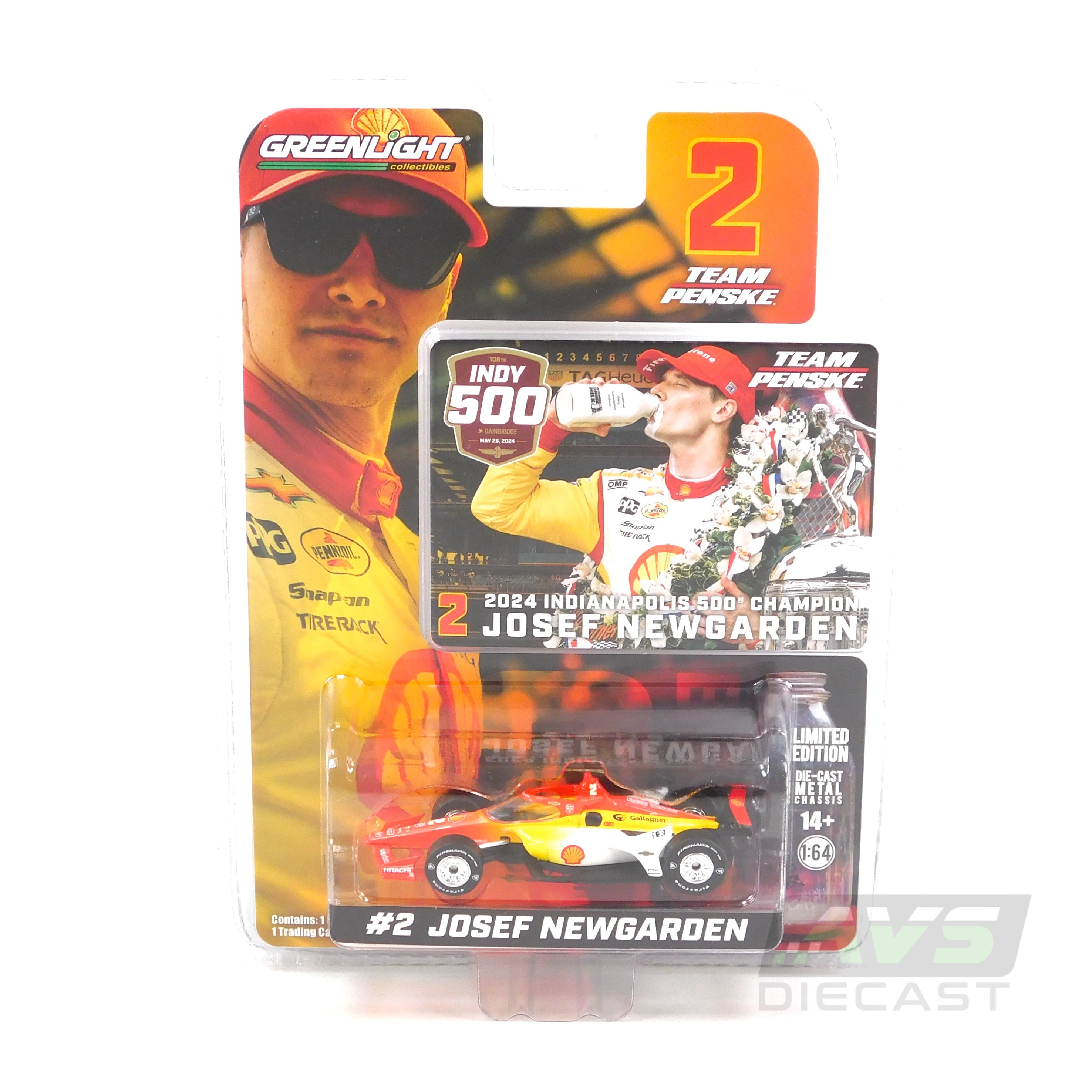 IndyCar 11614 Josef Newgarden 2024 #2 Shell Oil Indy 500 Champion 1:64