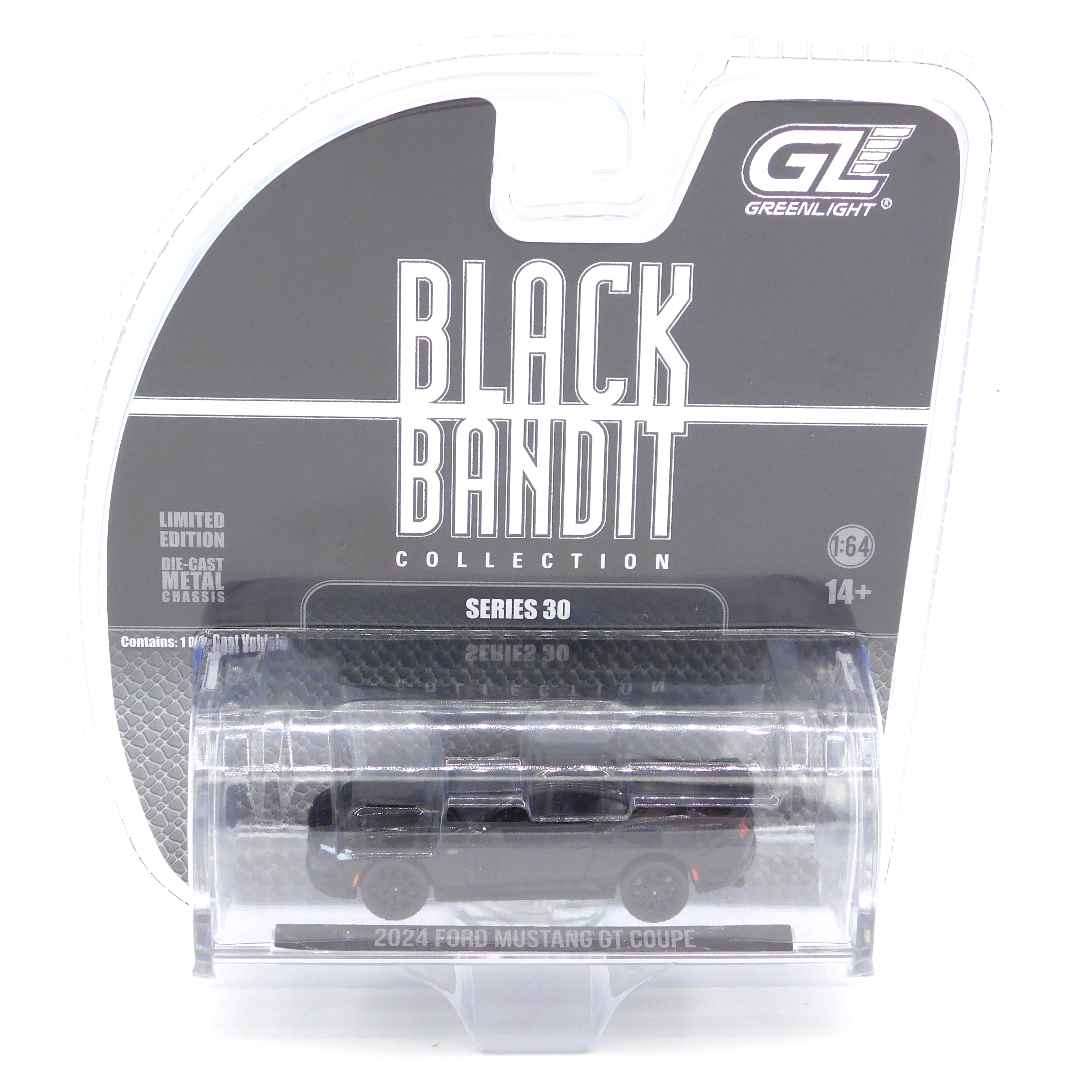 2024 Ford Mustang Gen 7 5650 GT 1:64 Diecast Black Bandit Series 30